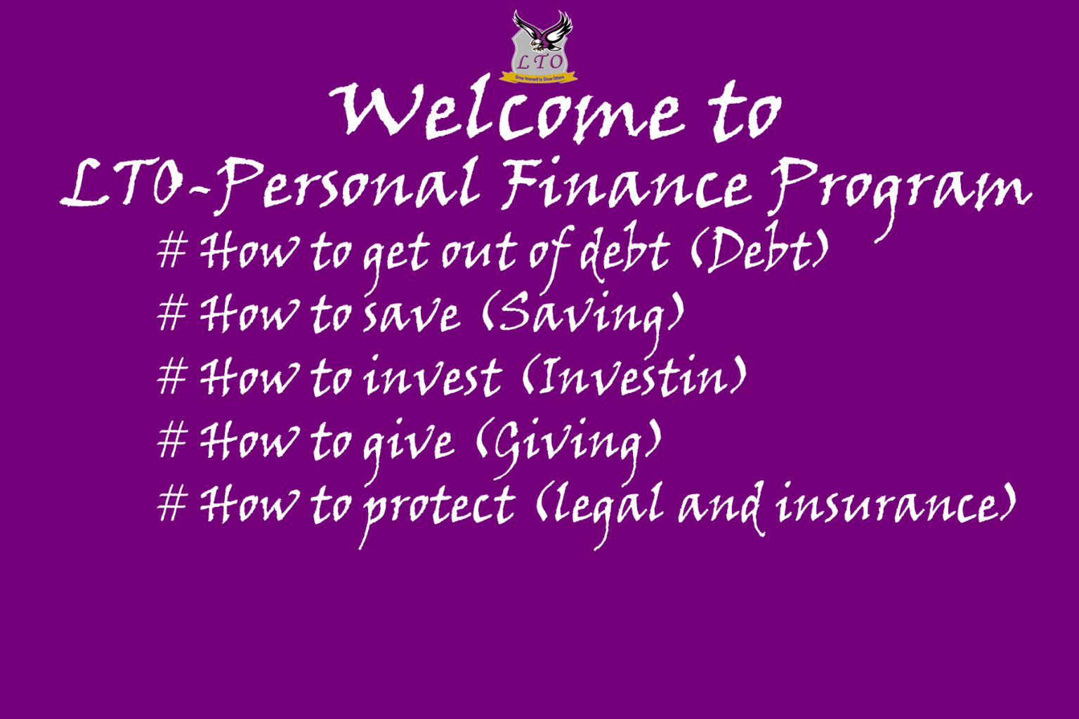 Personal Finance Program – LMS